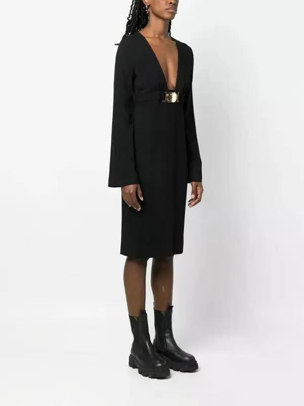Moschino Plaque Long Sleeved Dress