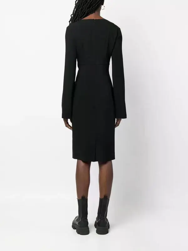 Moschino Plaque Long Sleeved Dress