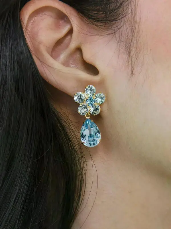 JENNIFER BEHR Janna Drop Earrings - Blue