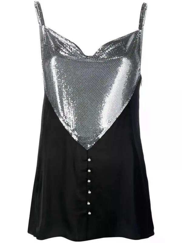 Rabanne Chainmail-panelled Cowl Neck Vest