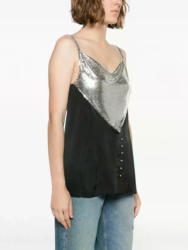 Rabanne Chainmail-panelled Cowl Neck Vest