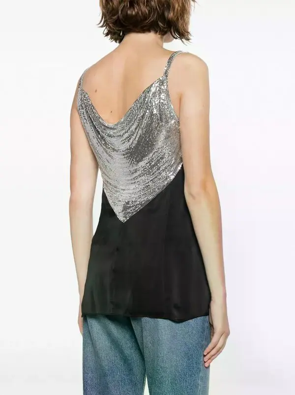 Rabanne Chainmail-panelled Cowl Neck Vest