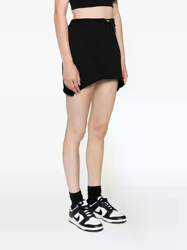 BARROW Drawstring-fastening Cotton Miniskirt