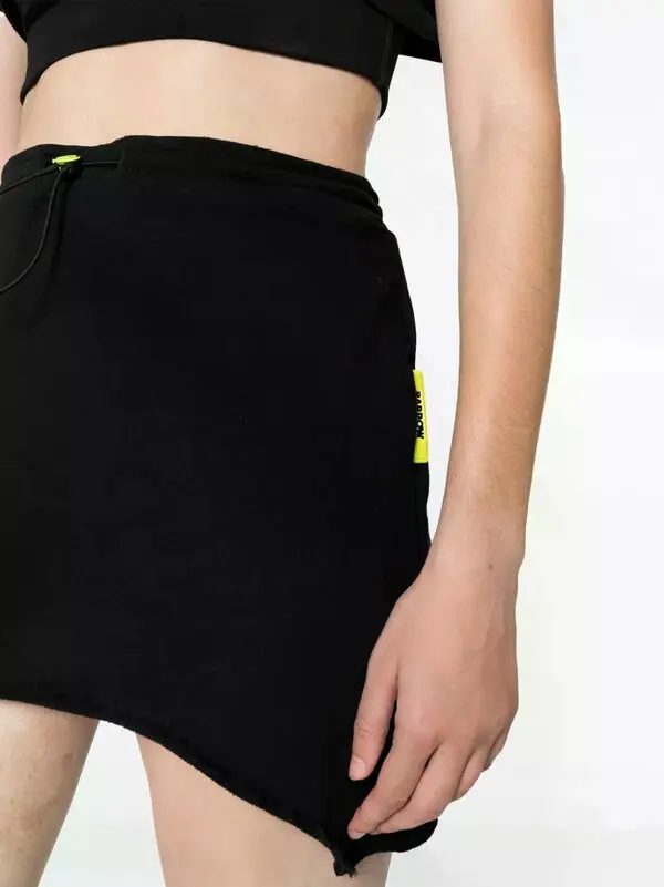 BARROW Drawstring-fastening Cotton Miniskirt