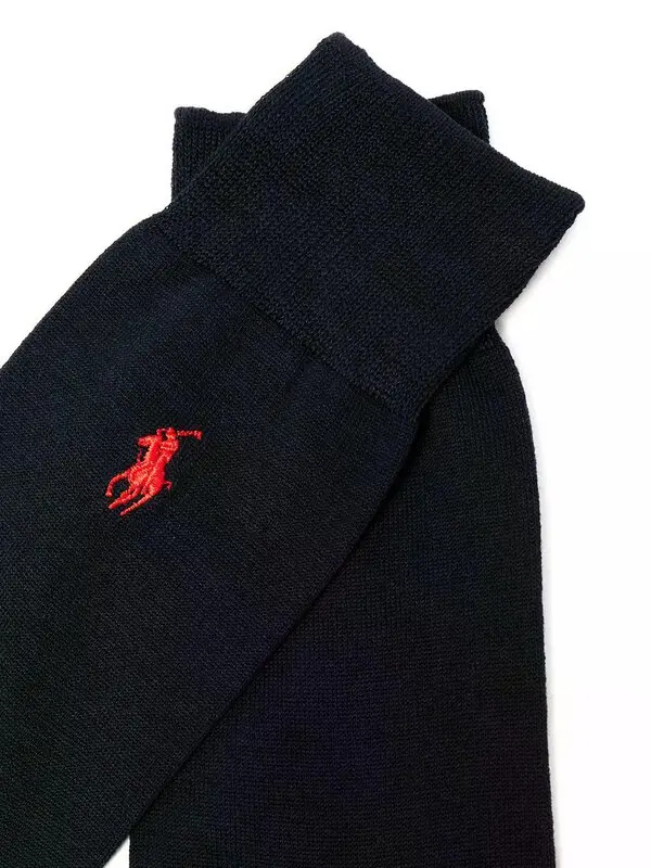 Polo Ralph Lauren Embroidered Logo Socks Pack Of Three - Blue