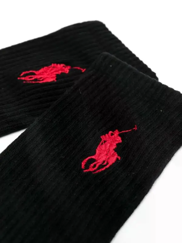 Polo Ralph Lauren Three-pack Big Pony-motif Socks - Black