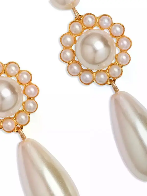 JENNIFER BEHR Caretta Drop Earrings With Faux Pearls