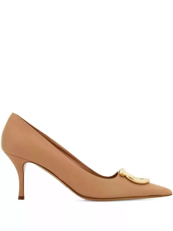 FERRAGAMO Leather Maxi Gancini Pumps