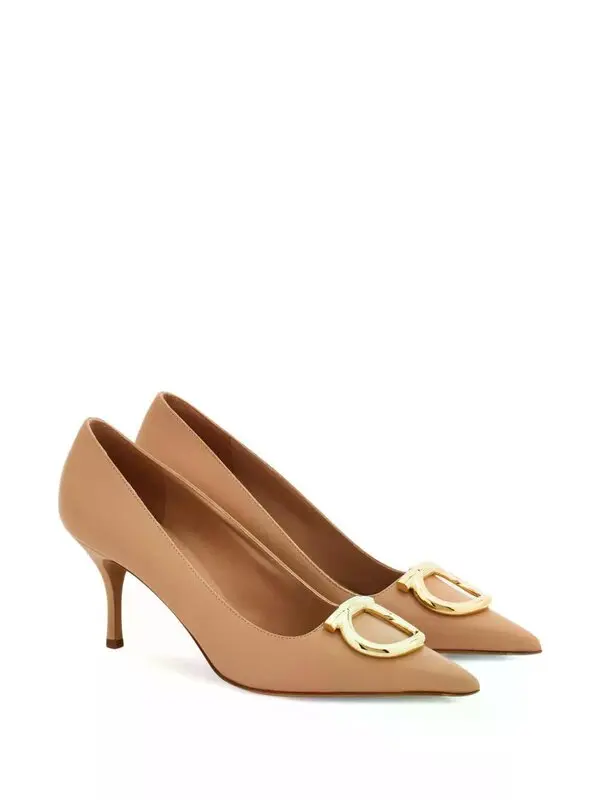 FERRAGAMO Leather Maxi Gancini Pumps