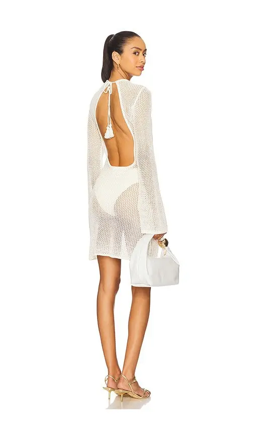 L*Space Cleo Crochet Knit Mini Dress - Cream