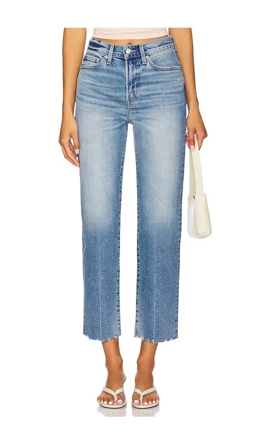 PISTOLA Charlie High Rise Classic Straight Denim Trousers - Blue