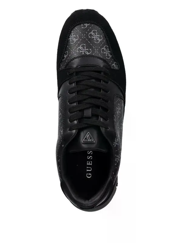 Guess Monogram Print Lace-up Sneakers