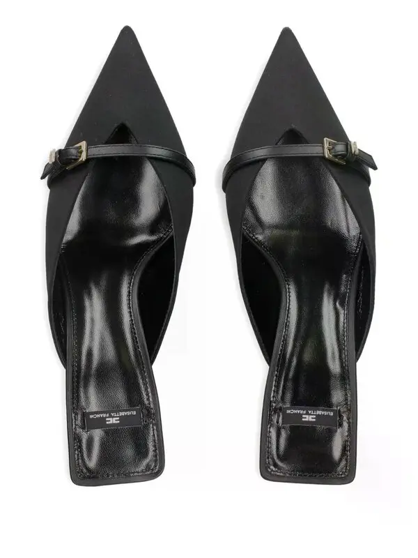 Elisabetta Franchi Pointed-toe Stiletto Mules With Buckle Detail