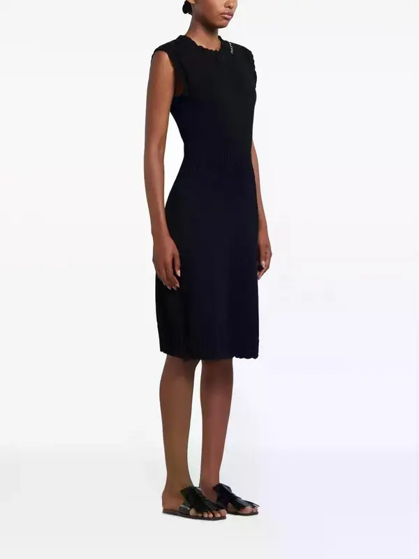 Marni Distressed Effect Knitted Cotton Dress