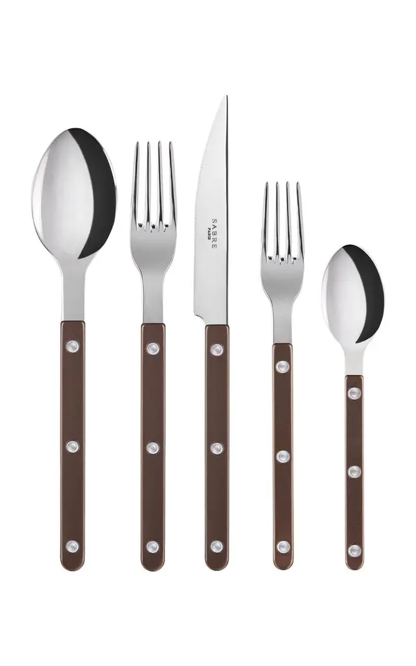 SABRE Bistrot Five-piece Silverware Set - Brown