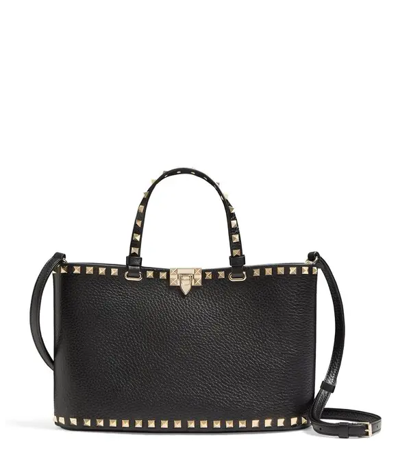 Valentino Garavani Small Leather Rockstud Cross-body Bag - Black