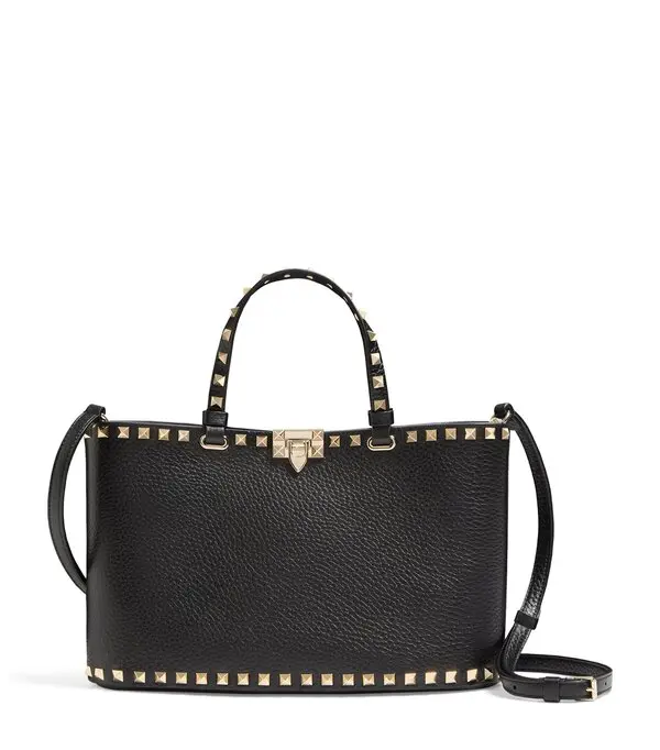 Valentino Garavani Small Leather Rockstud Cross-body Bag - Black