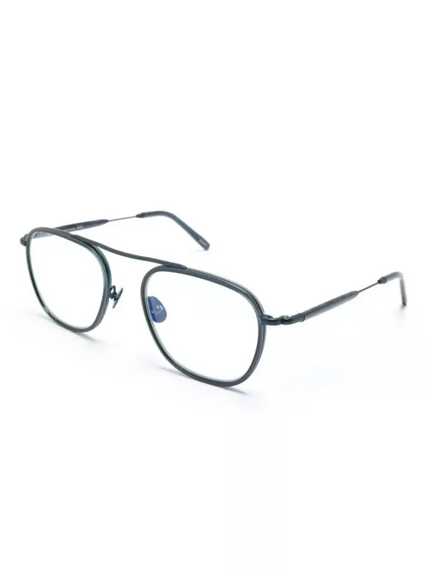 MOSCOT Fanagle Square-frame Glasses - Blue
