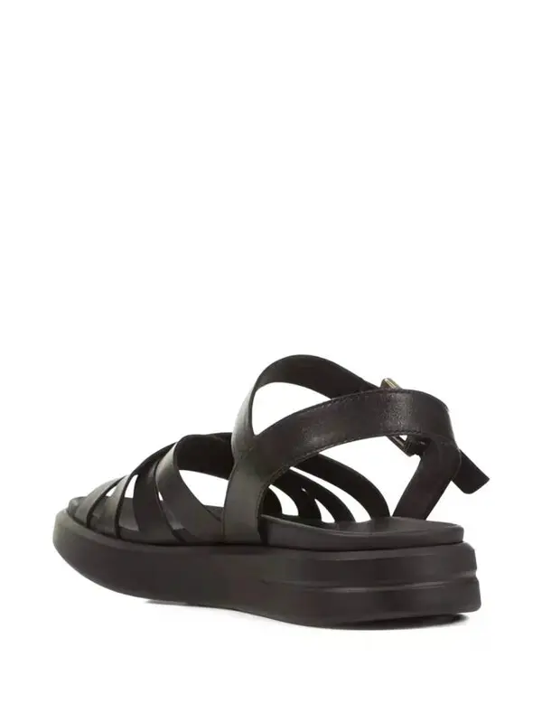 Geox Xand 2s Leather Sandals - Black