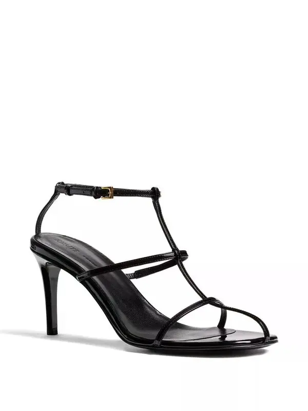 Khaite 75mm Cage Sandals - Black