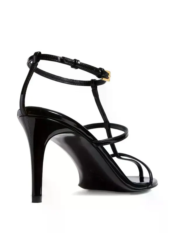 Khaite 75mm Cage Sandals - Black
