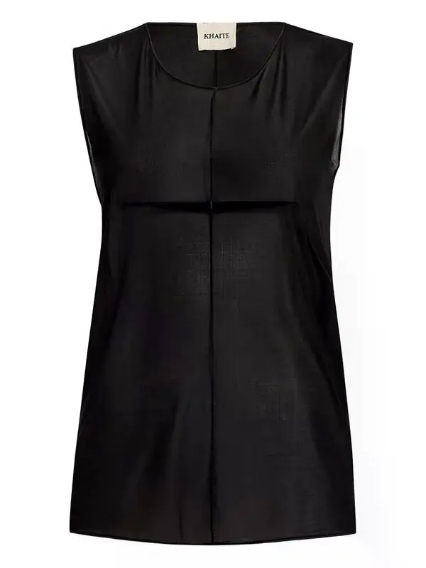 Khaite Sleeveless Top With Pleat Detail