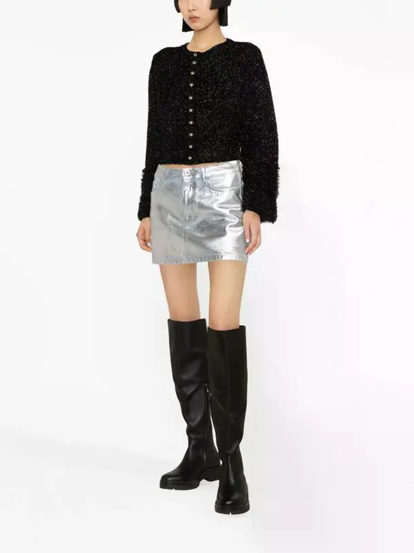 Rabanne Metallic Cropped Cardigan