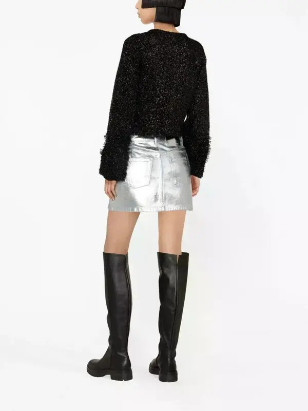 Rabanne Metallic Cropped Cardigan