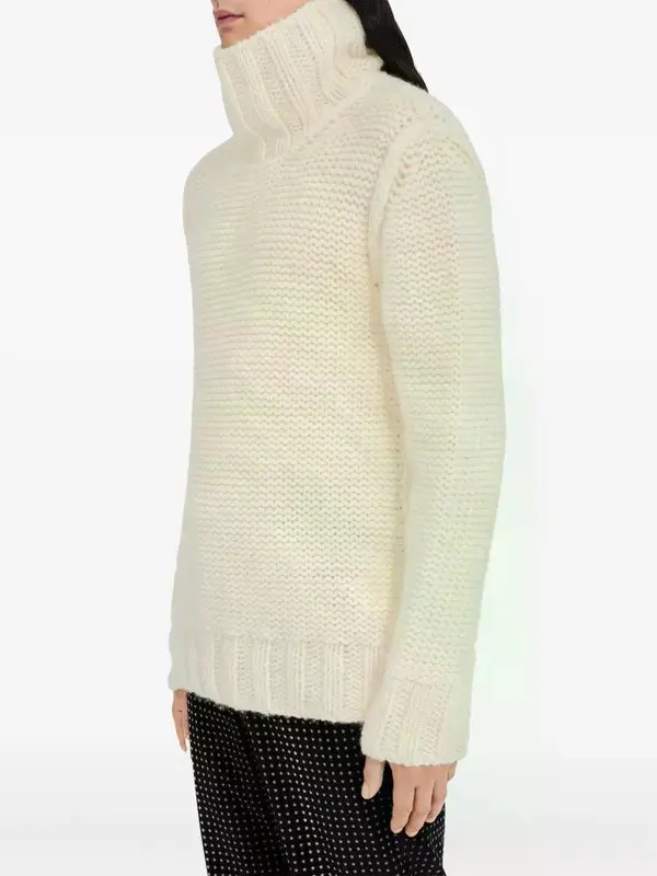 MAISON MARGIELA Cream Chunky Knit Turtleneck Sweater - Neutrals