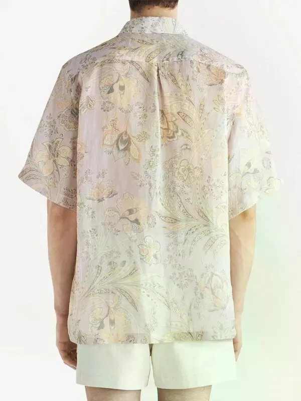 Etro Floral-print Short-sleeved Shirt