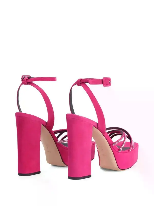 GIUSEPPE ZANOTTI Embellished Platform Sandals - Pink