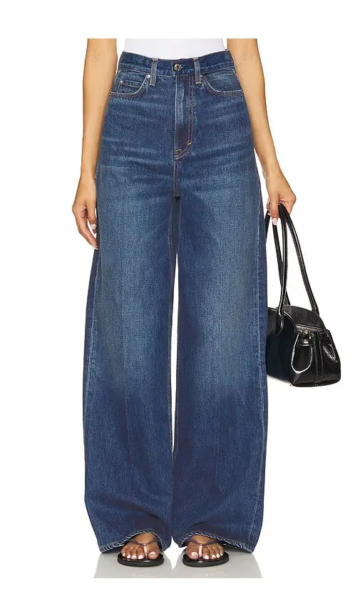 GRLFRND Rey High Rise Wide Leg Jeans - Blue