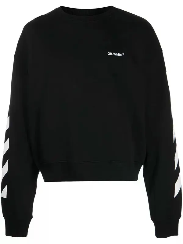 Off-White Diagonal Helvetica Oversized Sweatshirt