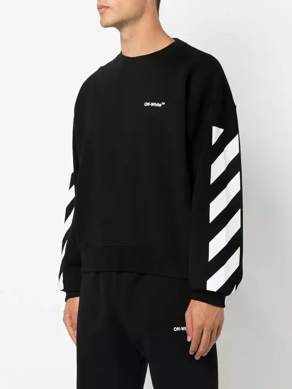 Off-White Diagonal Helvetica Oversized Sweatshirt