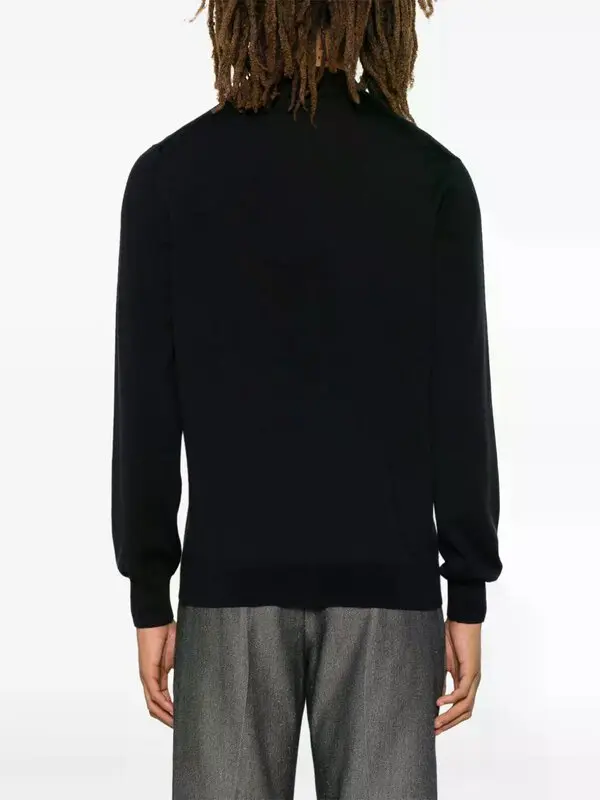 D4.0 Knitted Polo Shirt - Blue