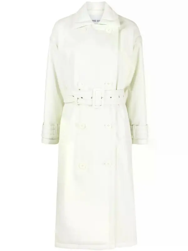 STAND STUDIO Emily Double-breasted Belted Trench Coat