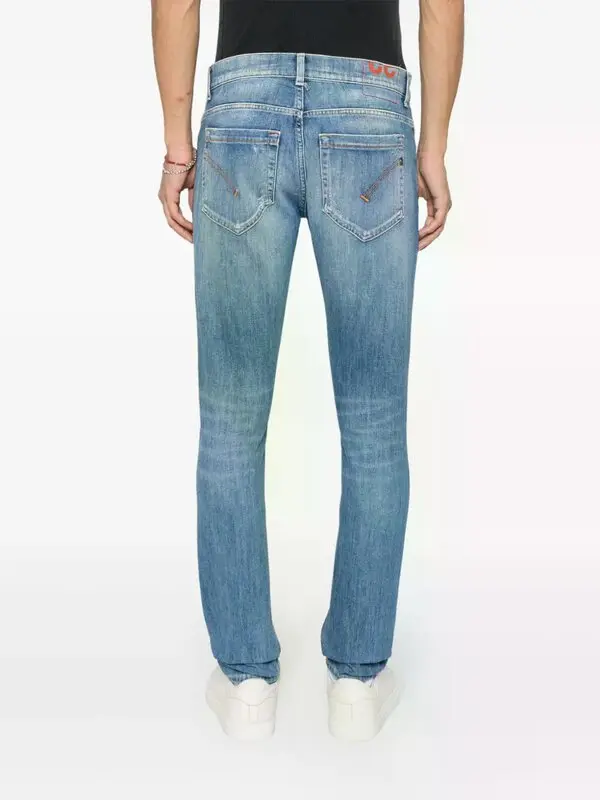 DONDUP Distressed Logo Plaque Jeans