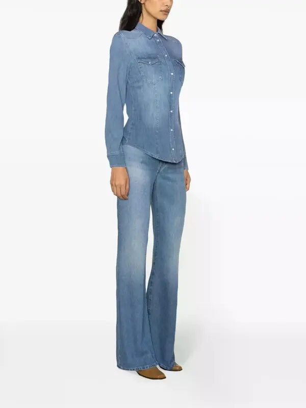 Liu Jo Logo Appliqué Denim Shirt