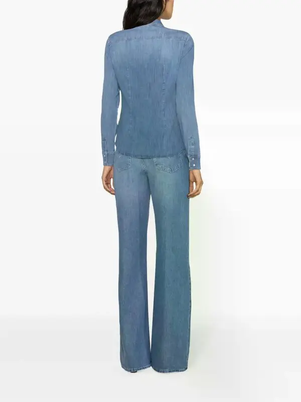 Liu Jo Logo Appliqué Denim Shirt