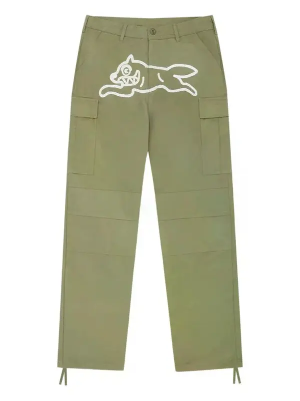 ICECREAM Graphic Cat Cargo Trousers - Green