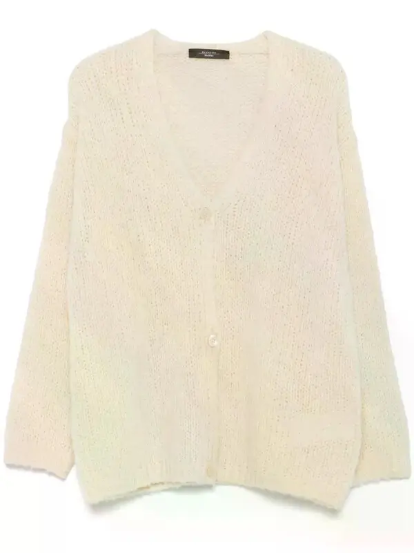 Max Mara Chunky Knit V-neck Cardigan - Neutrals