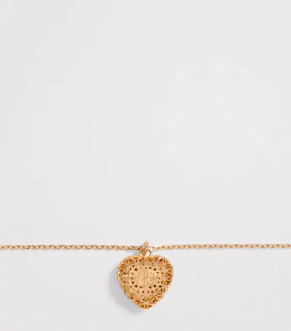 Valentino Garavani Crystal Embellished Heart Pendant Necklace
