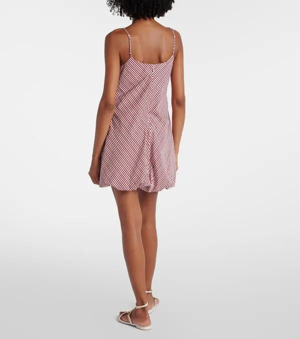 Faithfull The Brand Daniela Striped Cotton Mini Dress - Multicoloured