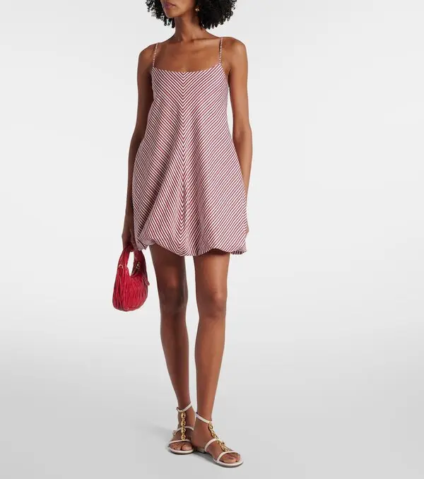 Faithfull The Brand Daniela Striped Cotton Mini Dress - Multicoloured