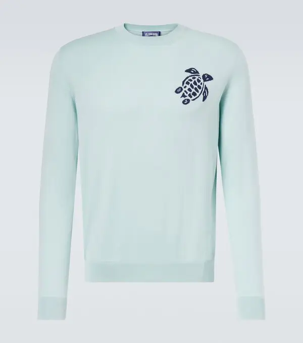 Vilebrequin Jacquard Cotton Sweater - Blue