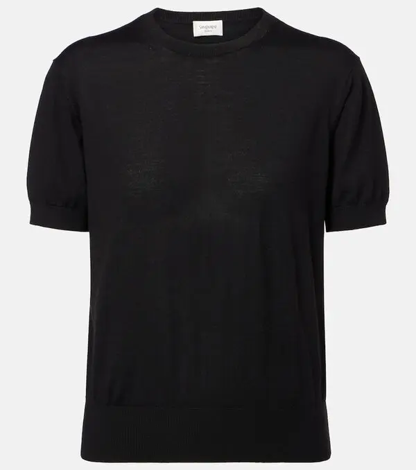 Saint Laurent Ribbed Wool Crewneck Top