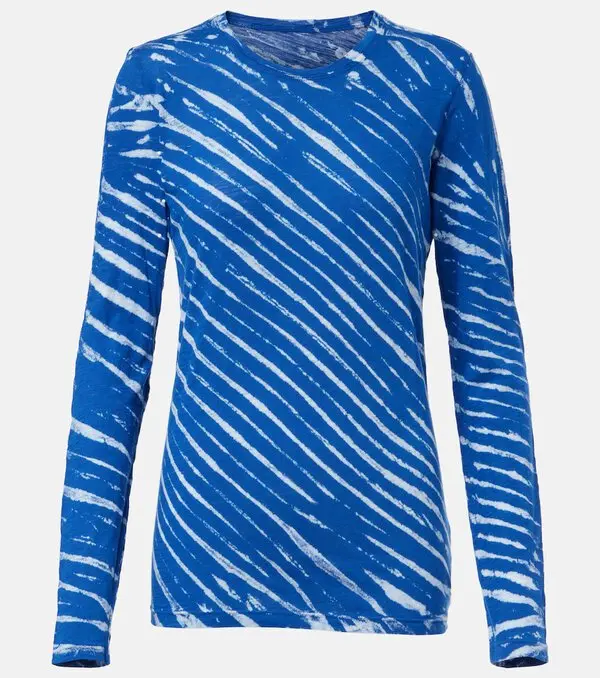 Proenza Schouler Mia Tie-dye Cotton Jersey Top - Blue