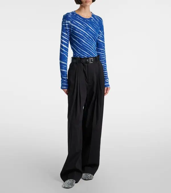 Proenza Schouler Mia Tie-dye Cotton Jersey Top - Blue