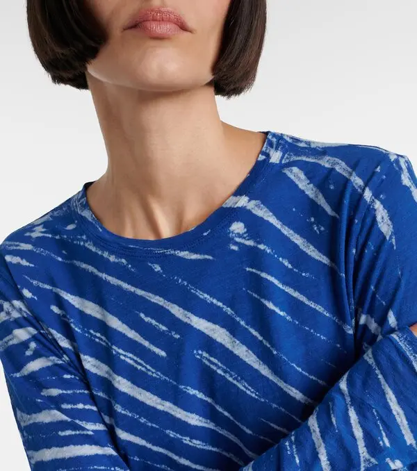 Proenza Schouler Mia Tie-dye Cotton Jersey Top - Blue
