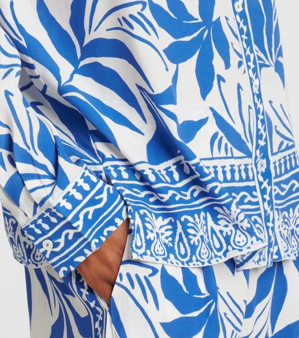 Velvet By Graham & Spencer Sienna Printed Shirt - Blue